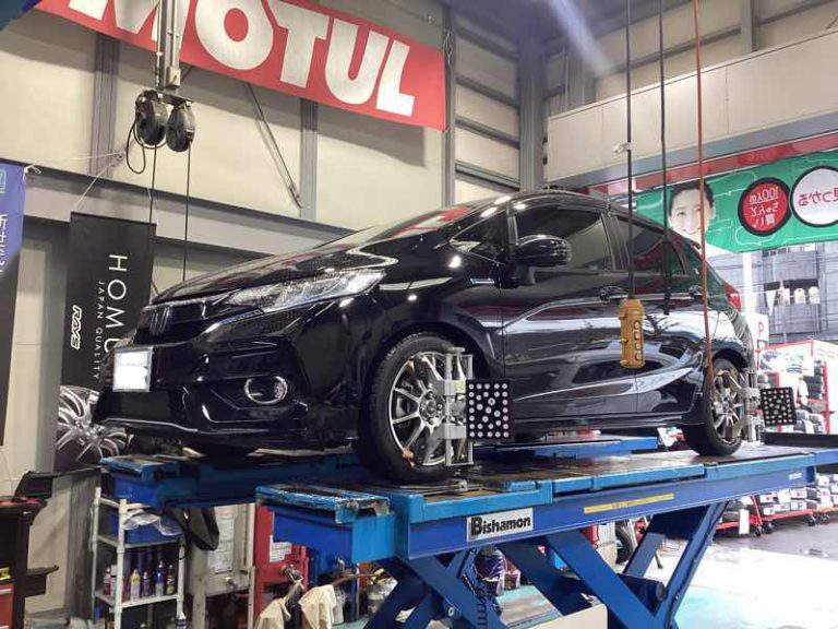 GP5 FIT SHOWA TUNING KIT取付 | 京都でタイヤ交換・アライメント調整ならミスタータイヤマン京都円町店